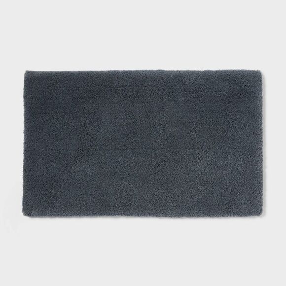 Threshold | Bath | Threshold 24x4 Spa Plush Bath Rug Slate Blue ...